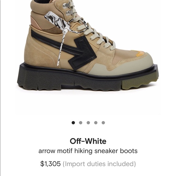 Off-White | Shoes | Offwhite Arrow Motif Sneaker Boots | Poshmark